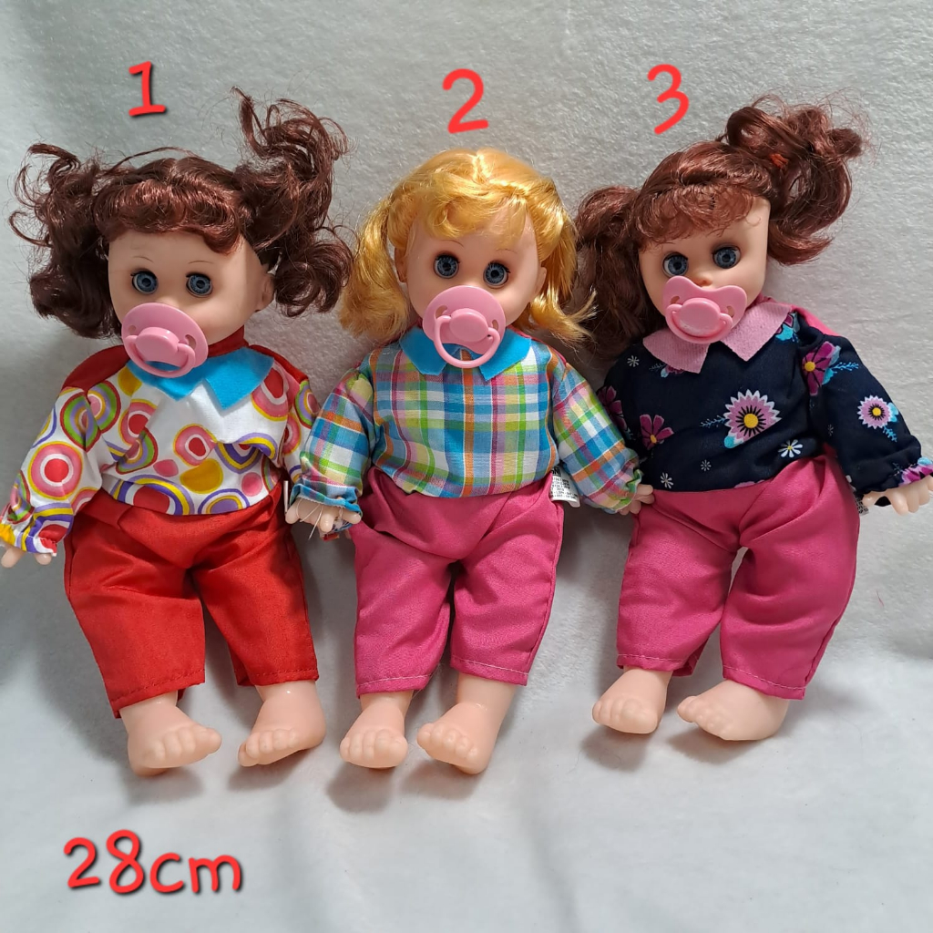Jual BONEKA PERMPUAN DOT BAYI BISA BUNYI // LUCU DAN IMUT // COCOK ...