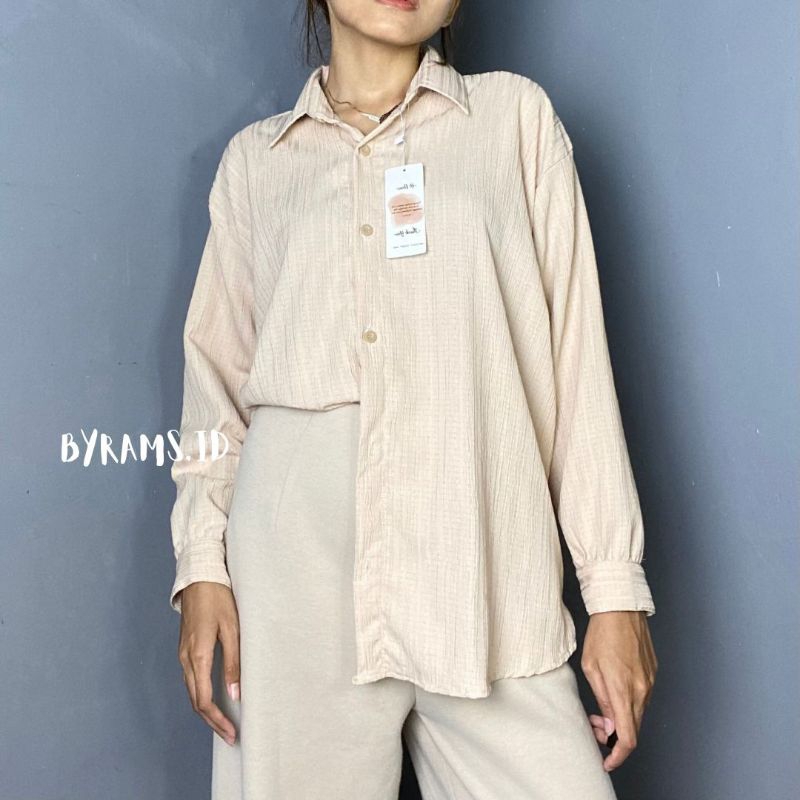 Jual Harri Shirt Basic Lady Crush Kemeja Wanita Oversize | Shopee Indonesia