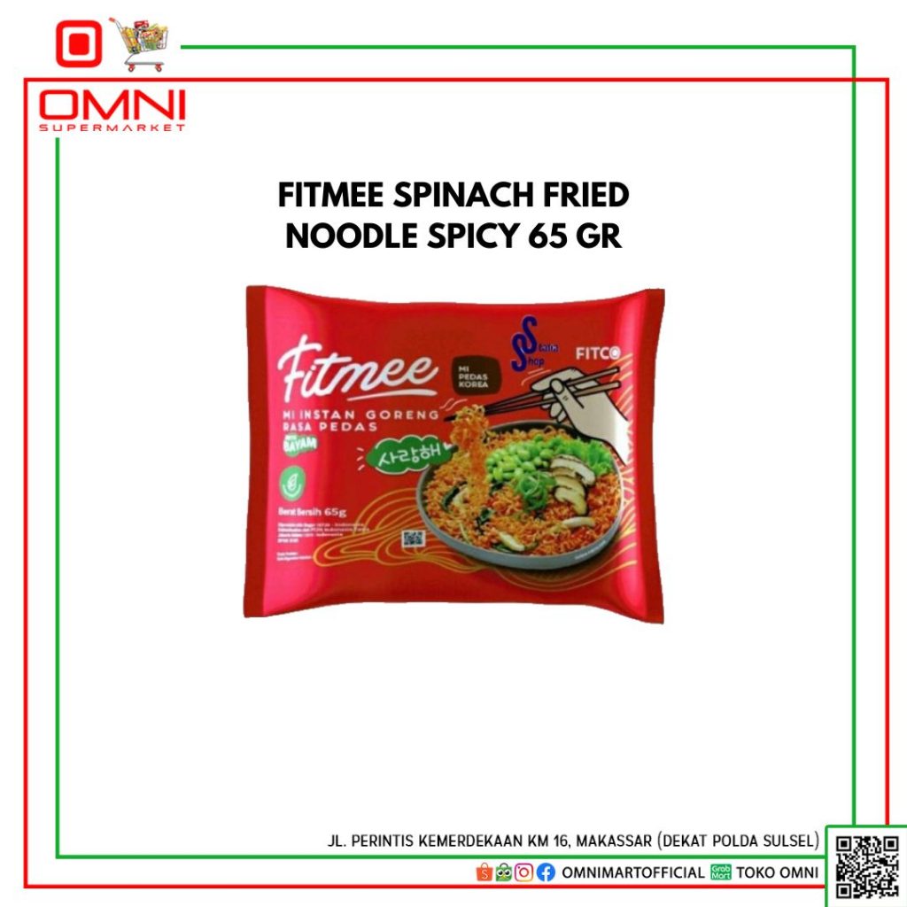 Jual FITMEE SPINACH FRIED NOODLE SPICY 65 GR | Shopee Indonesia