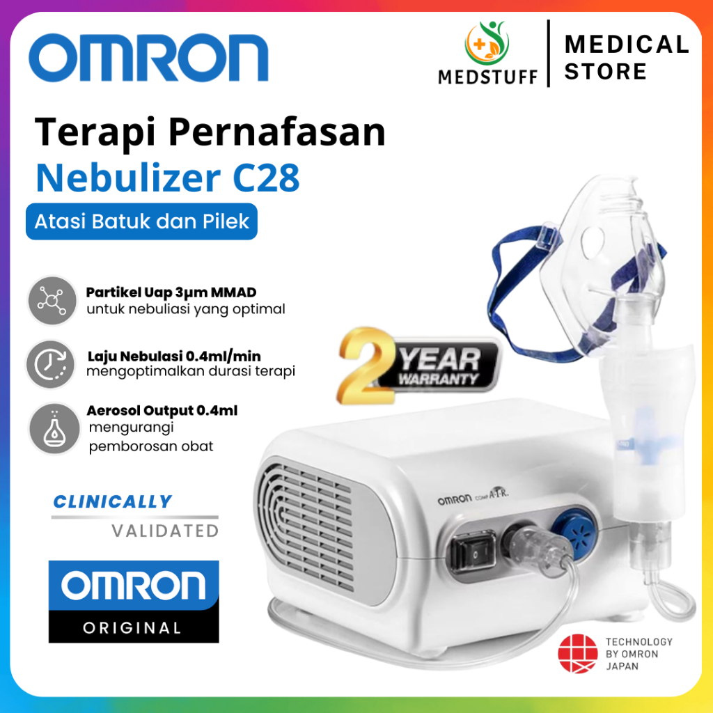 Jual Nebulizer Omron NE C28 Alat Nebul Uap Original Garansi Resmi Omron 2 Tahun | Shopee Indonesia