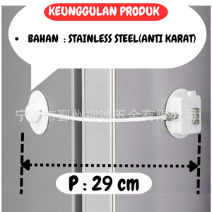 Jual KUNCI KULKAS REFRIGERATOR FREEZER LOCK PIN LACI LEMARI PENGAMAN ...