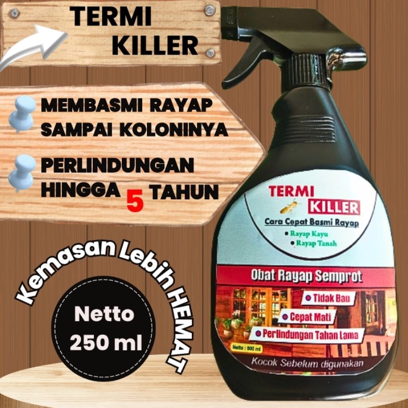 Jual Obat Anti Rayap Semprot Cair Termi Killer 3 Detik Mati Basmi Rayap ...