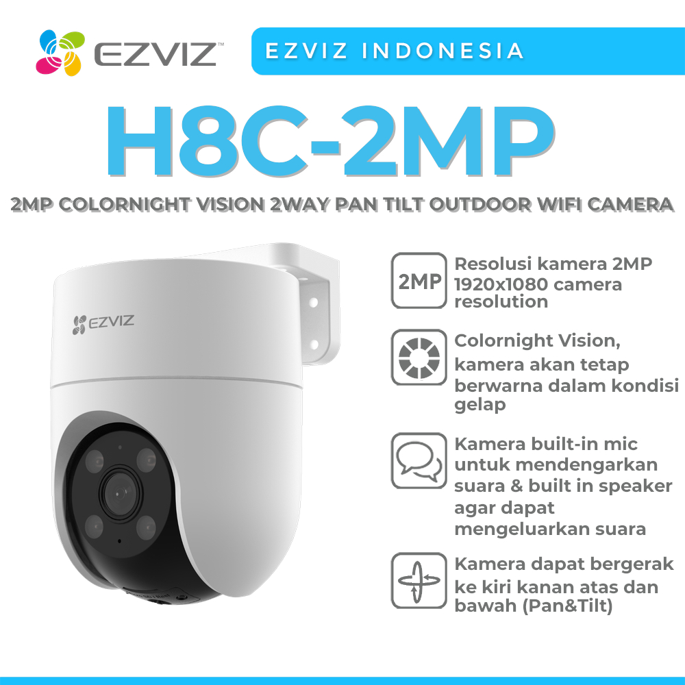 Jual EZVIZ H8C 1080P Color Night Vision 2 Way Audio Built-in Sirene and ...