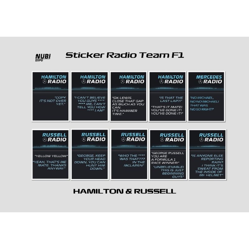 Jual Stiker Radio Mercedes Petronas F1 Team | Sir Hamilton & Russell ...