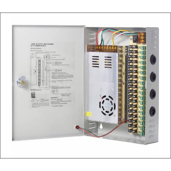 Jual POWER SUPPLY BOX 30A 12V PS BOX 30 AMPER 12 VOLT UNTUK CCTV 18CH ...