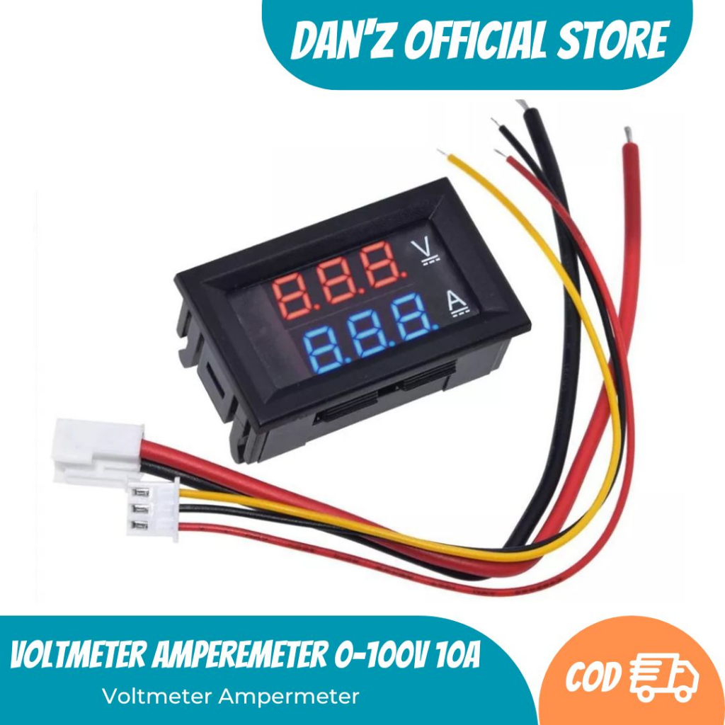 Jual Voltmeter Amperemeter Digital 0-100V 10A Alat Ukur Tegangan Arus DC Voltmeter Ampermeter DC ...