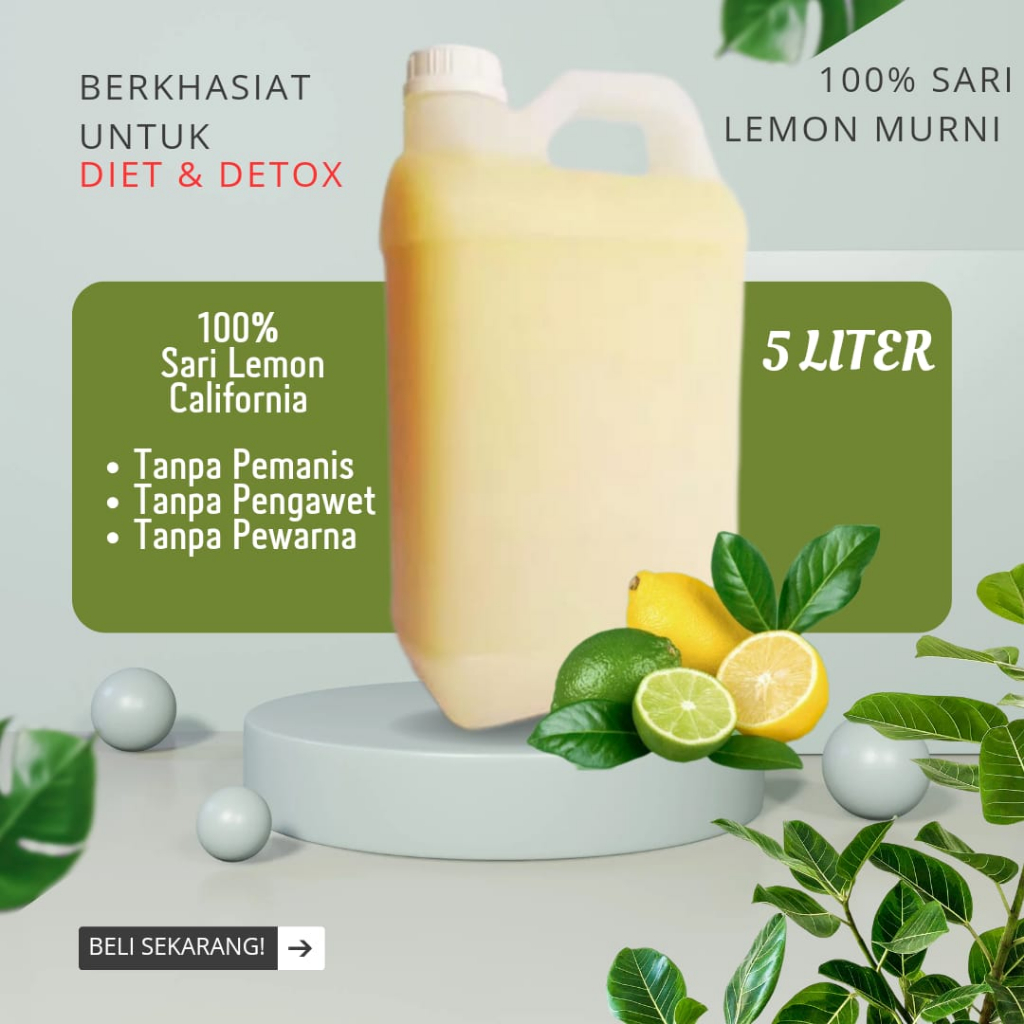 Jual Sari Lemon Murni 100% Asli Untuk Diet 5 Liter | Shopee Indonesia