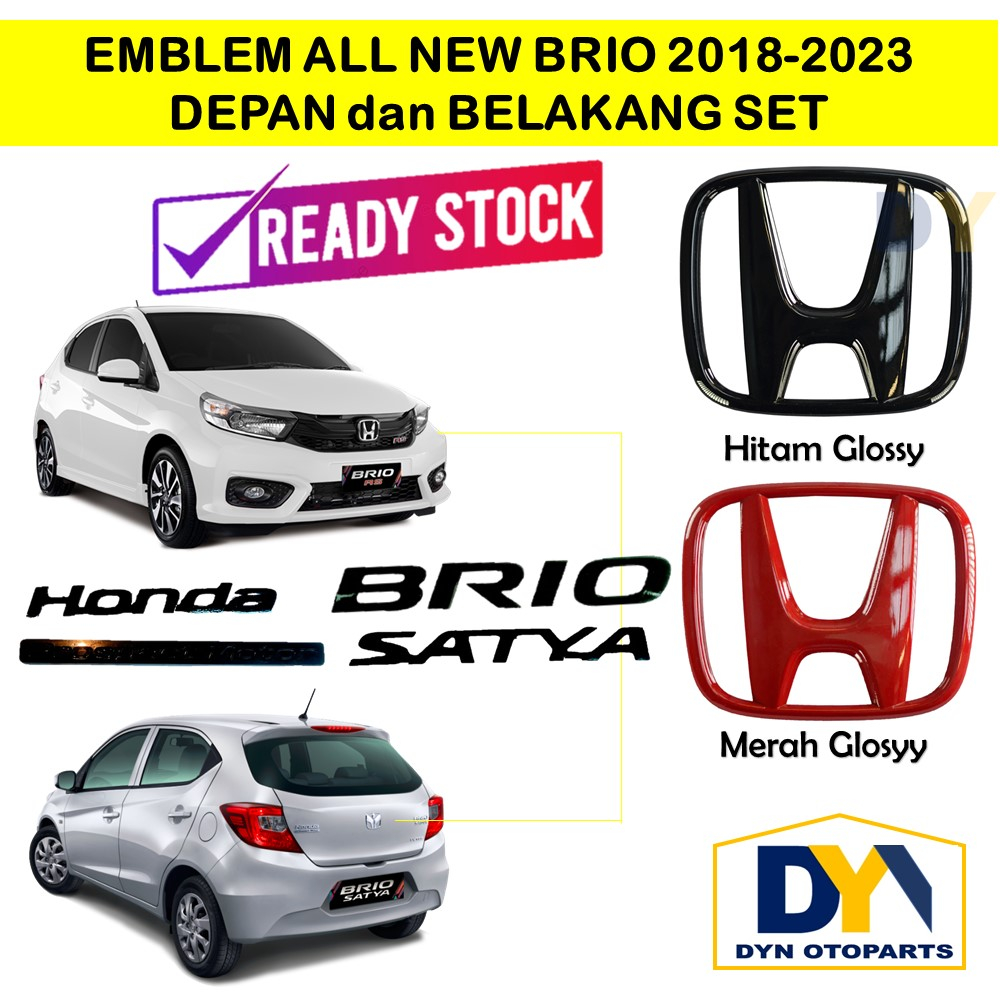 Jual DYN155- Honda BRIO ALL NEW Depan Belakang SET All new Brio, Emblem ...