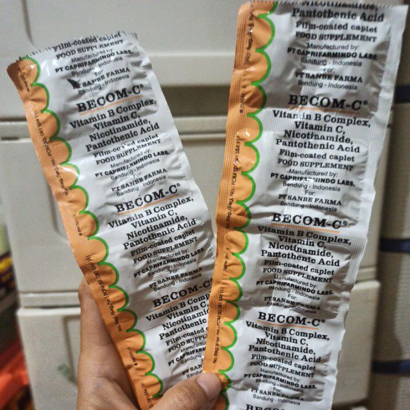 Jual Becom C Becom-C vitamin B complex dan C strip 10 | Shopee Indonesia