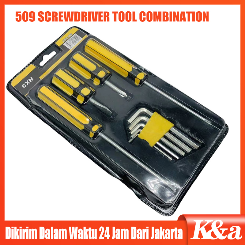 Jual 9Pcs/Set Paket Obeng Kunci L Tools Hexagonal Pliers Screwdriver ...