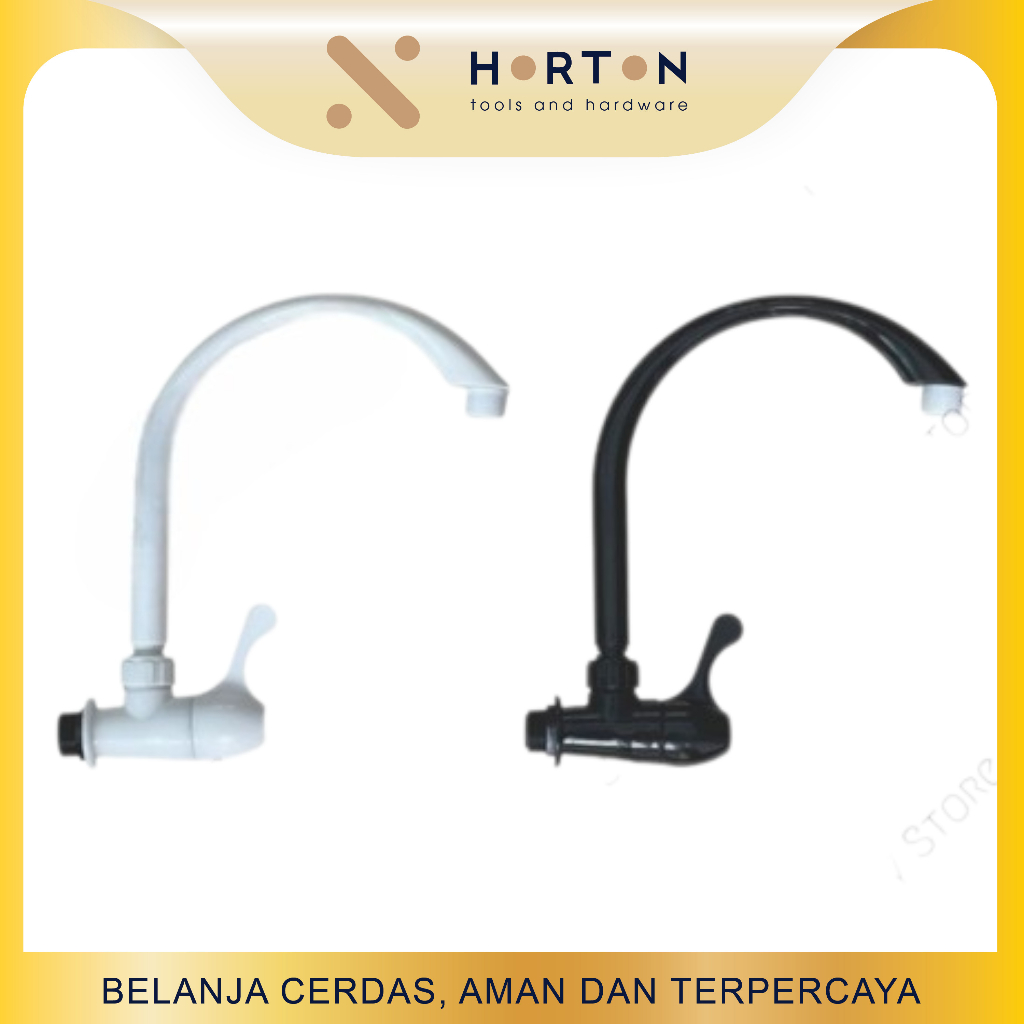 Jual Kran Angsa Cuci Piring / Keran Air Dapur Wastafel PVC / Kran Tembok | Shopee Indonesia