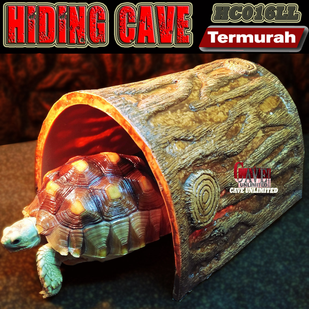 Jual HC016 HIDING CAVE GUA GOA RUMAH TEMPAT SEMBUNYI REPTILE KURA KURA DARAT SULCATA PARDALIS ...
