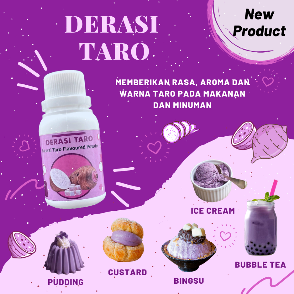 Jual Derasi Taro - Perisa dan Pewarna Makanan Alami | Natural Taro ...