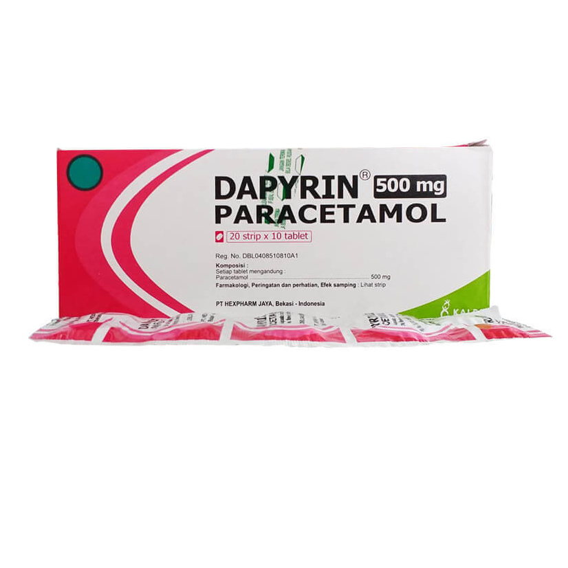 Jual Dapyrin Box 200's Tablet Hexpharm - Paracetamol / Obat Demam ...