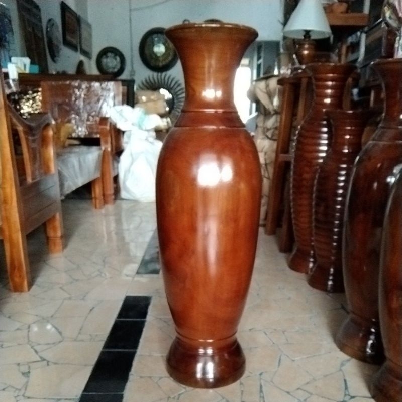 Jual fas guci merak dari kayu jati | Shopee Indonesia