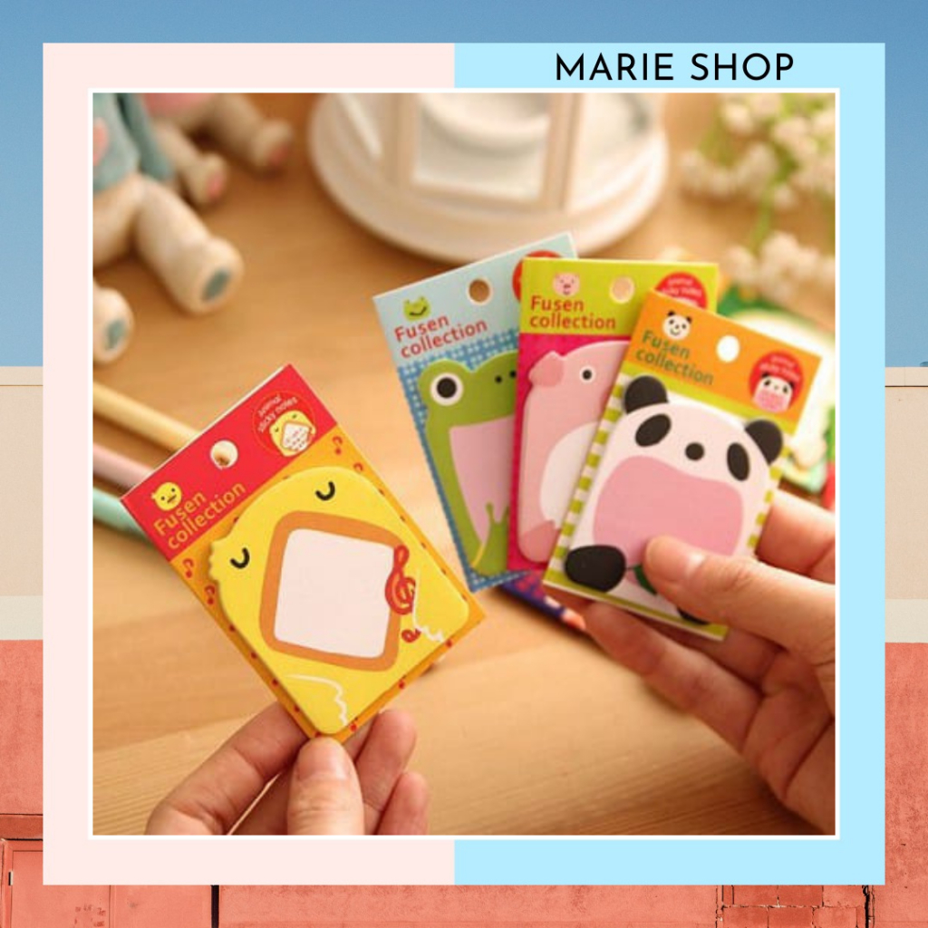 Jual KERTAS MEMO KARAKTER STATIONARY - STICKY NOTES MEMO ANIMAL - MEMO ...