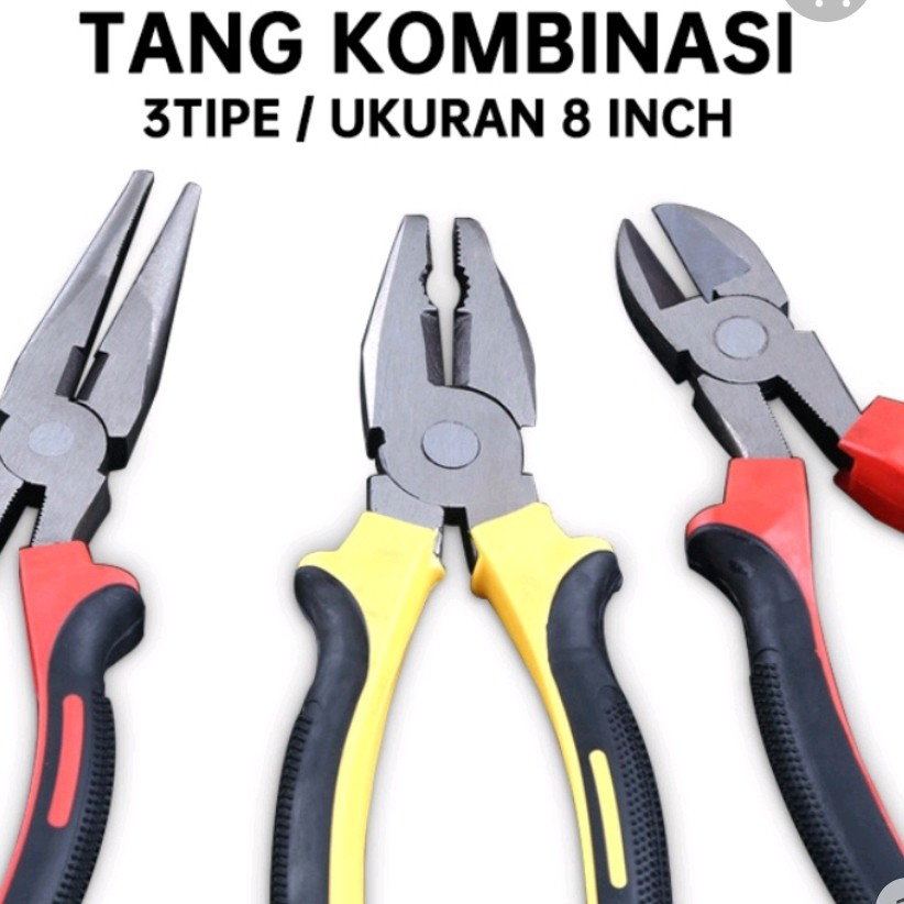 Jual tang kombinasi terdiri 3 model - Tang lancip - Tang Potong - Tang ...