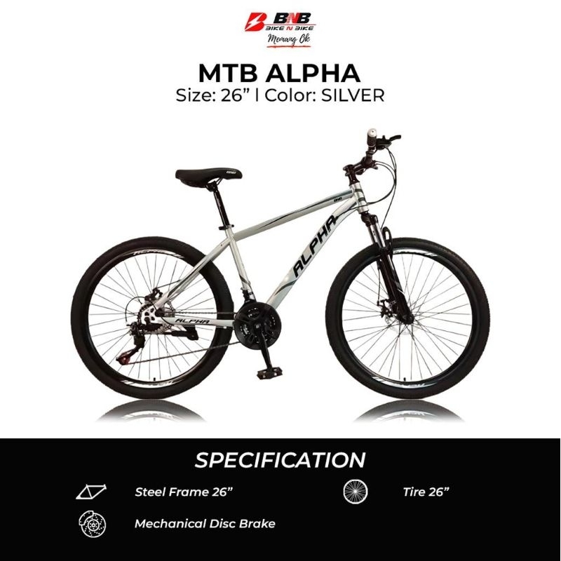 Jual sepeda MTB BNB ALPHA , Atlantis 26 INC dan rubick(united) | Shopee ...