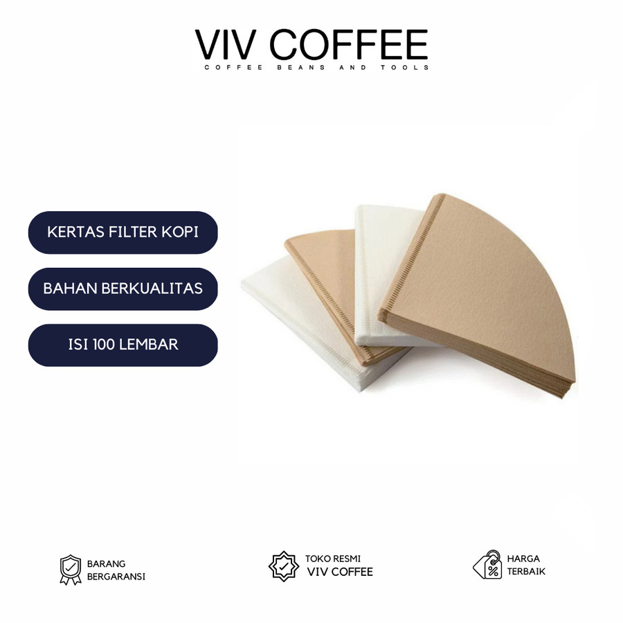 Jual Kertas Filter Kopi V60 Saringan Kopi 100 Lembar Coklat 01 | Shopee ...