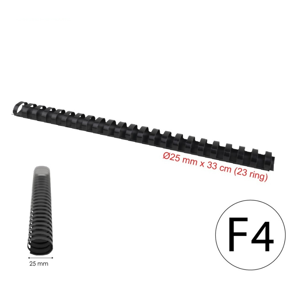 Jual Spiral Plastik Jilid Ring Binding Plastic Comb Hitam / Plastik ...