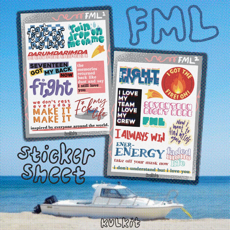 Jual FML seventeen stickers sheet by kulkit | Shopee Indonesia