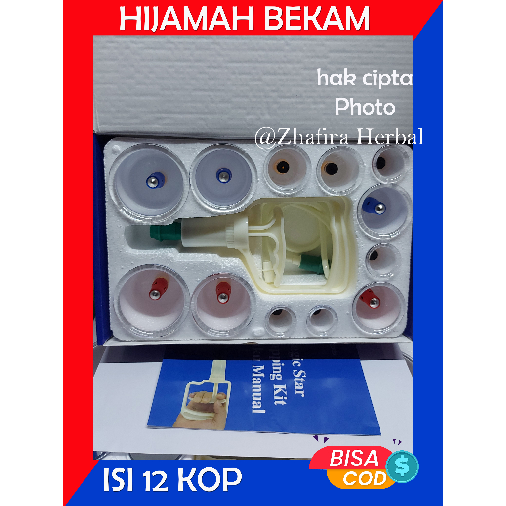 Jual Hijamah Bekam Magic Star isi 12 Kop / Alat Bekam Magic Start isi 12 / Kop BEKAM isi 12 Pcs ...