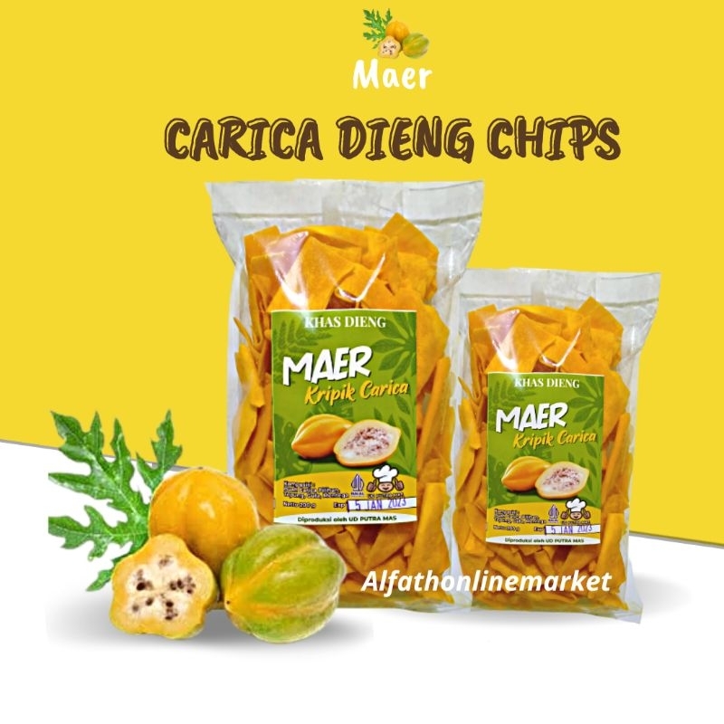 Jual (3 PACK) Keripik Carica Dieng Chips - Keripik Buah Carica Dieng ...