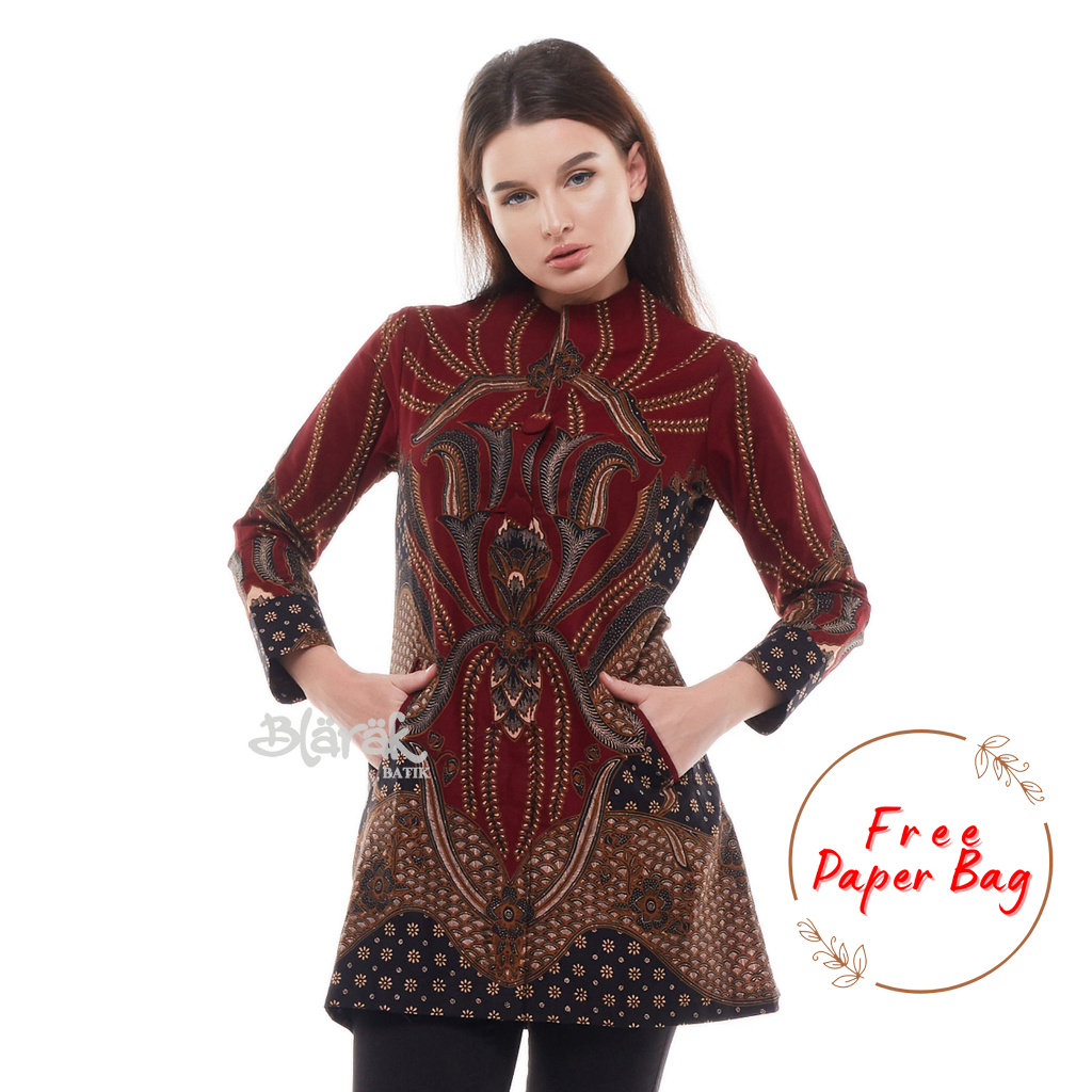 Jual BLARAK - Tunik Kajeng Kinaot Merah | Shopee Indonesia