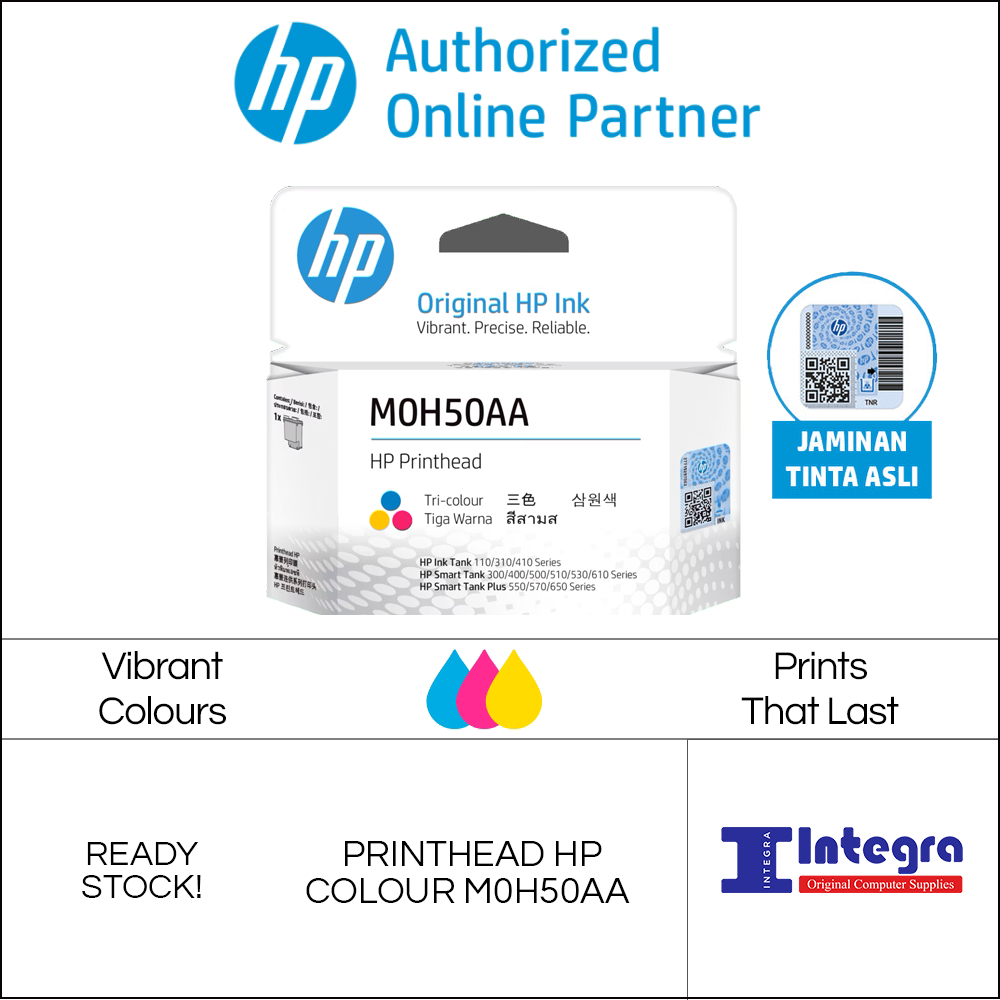 Jual HP Printhead GT M0H50AA Colour HP Tinta Ink tank 115 315 415 Smart ...