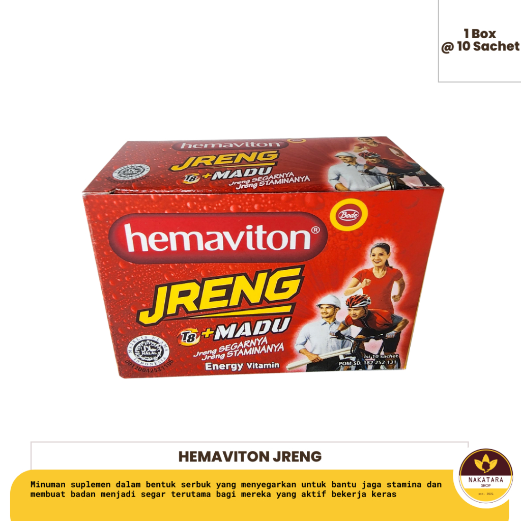 Jual HEMAVITON JRENG PLUS MADU MENJAGA STAMINA TUBUH KEMASAN DUS ISI 10 ...