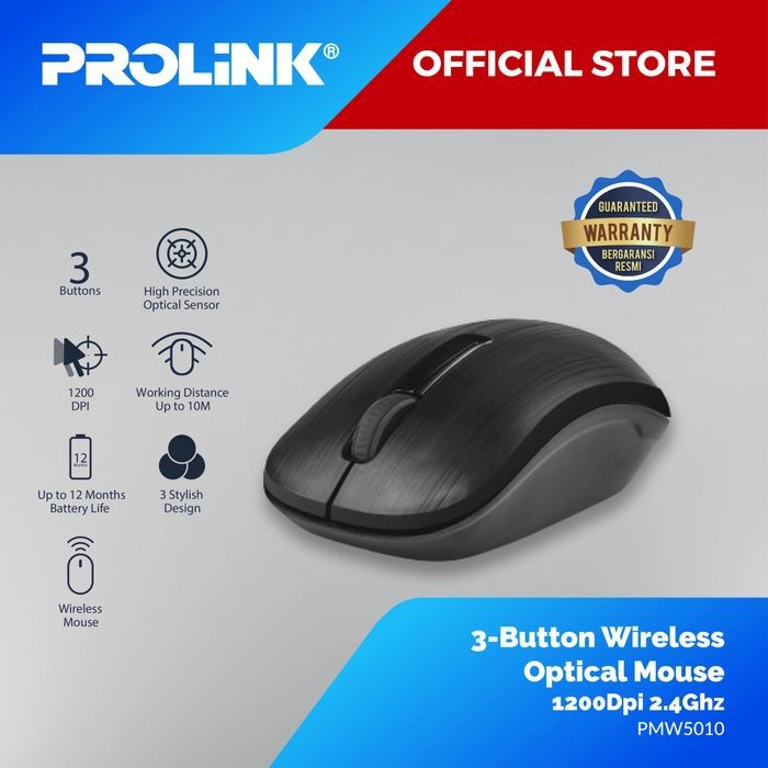 Jual Mouse Wireless PROLINK PMW5010 3 Button 1200 DPI | Shopee Indonesia