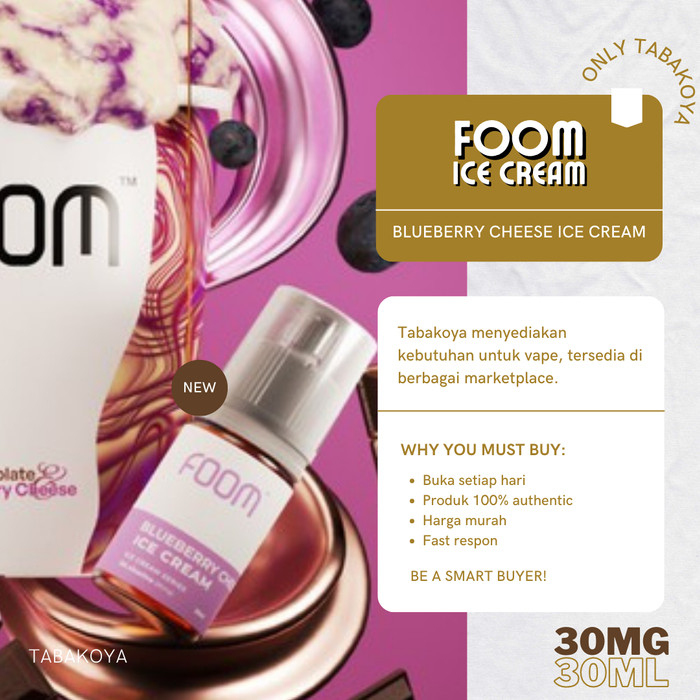 Jual FOOM BLUEBERRY ICE CREAM 30ML 30MG | Shopee Indonesia