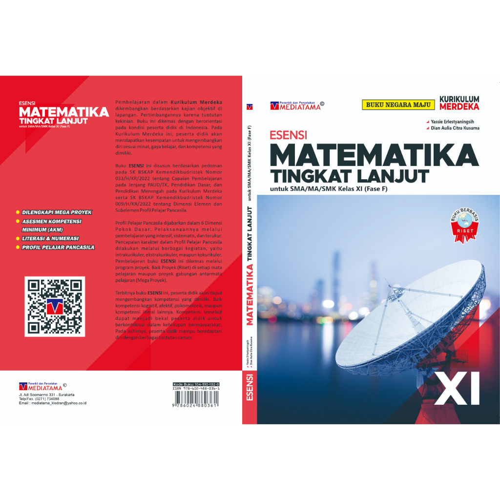 Jual ESENSI Matematika Tingkat Lanjut SMA/MA Kelas XI (Fase F) Kurikulum Merdeka Buku Berbasis ...