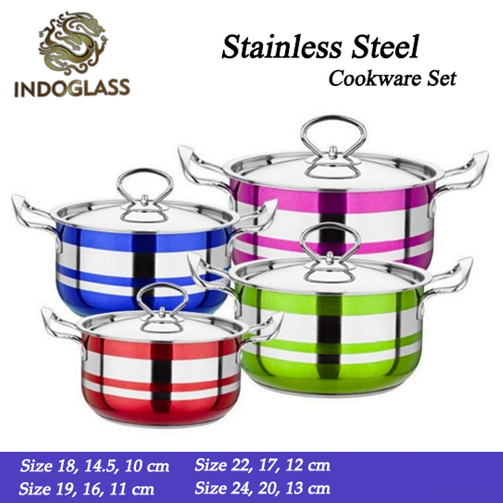 Jual PANCI COOKWARE SET PELANGI STAINLESS - PANCI SUSUN SET UKURAN 20 ...