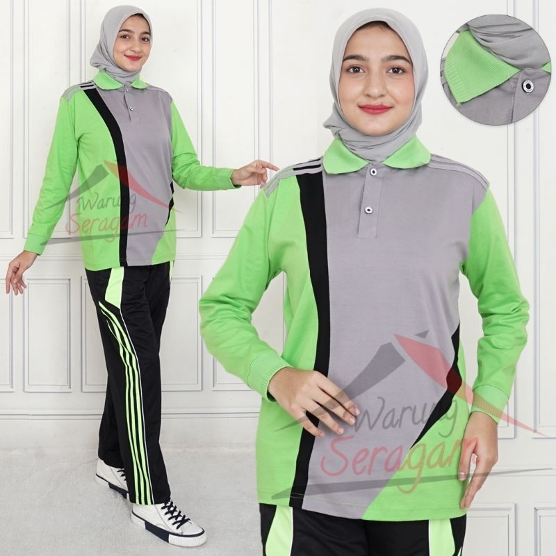Jual Baju Olahraga Wanita Pria 1 Set Kaos Trening Seragam Senam ...