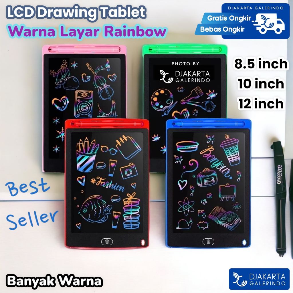 Jual Drawing Writing Tablet 8.5 inch 10 inch 12 inch Colour Warna ...