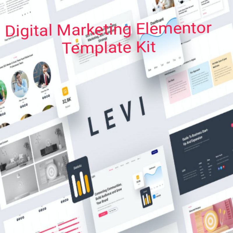 Jual Levi - Digital Marketing Elementor Template Kit | Shopee Indonesia