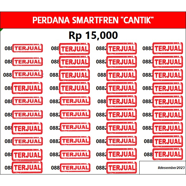 Jual PERDANA SMARTFREN KARTU PERDANA NOMOR CANTIK PILIHAN | Shopee ...