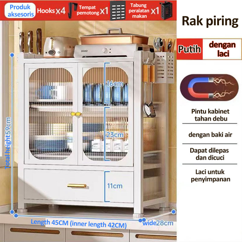 Jual Rak Piring Tertutup Stainless Lemari Piring Tertutup Tebal ...