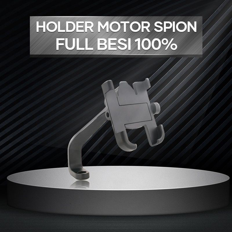 Jual HOLDER MOTOR KACA SPION BAHAN BESI/BAHAN FULL METAL UNIVERSAL MOTORCYCLE HOLDER HP MOTOR ...