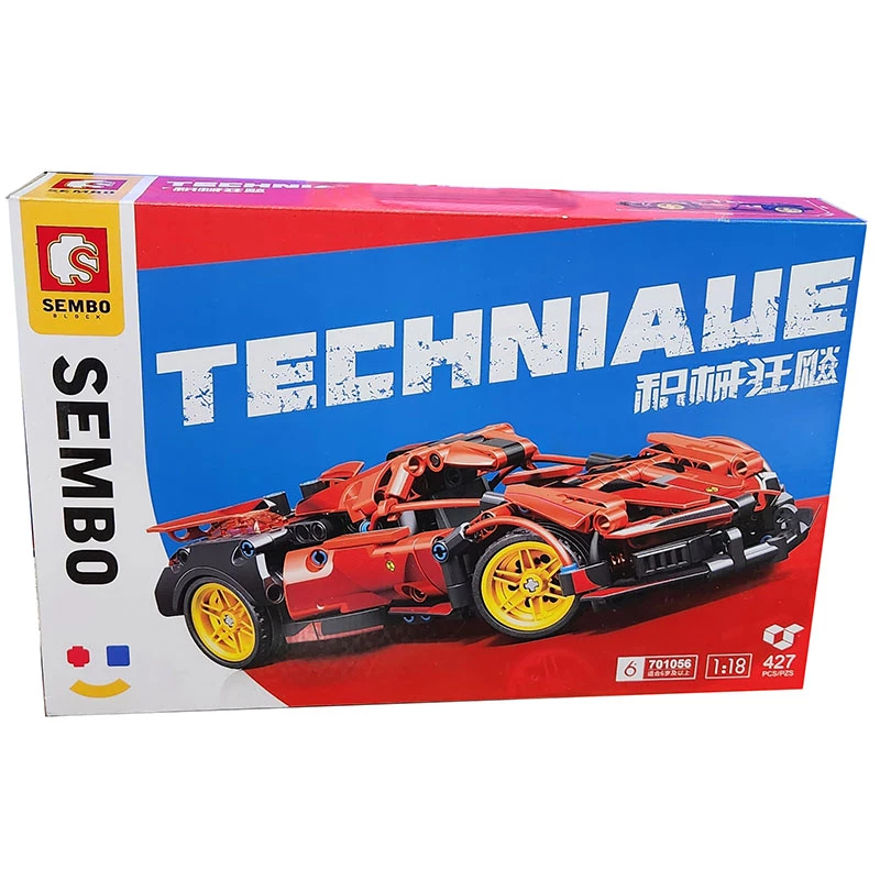 Jual Sembo 701056 Technique 1:18 Red sport car Brick Block - 427pcs ...
