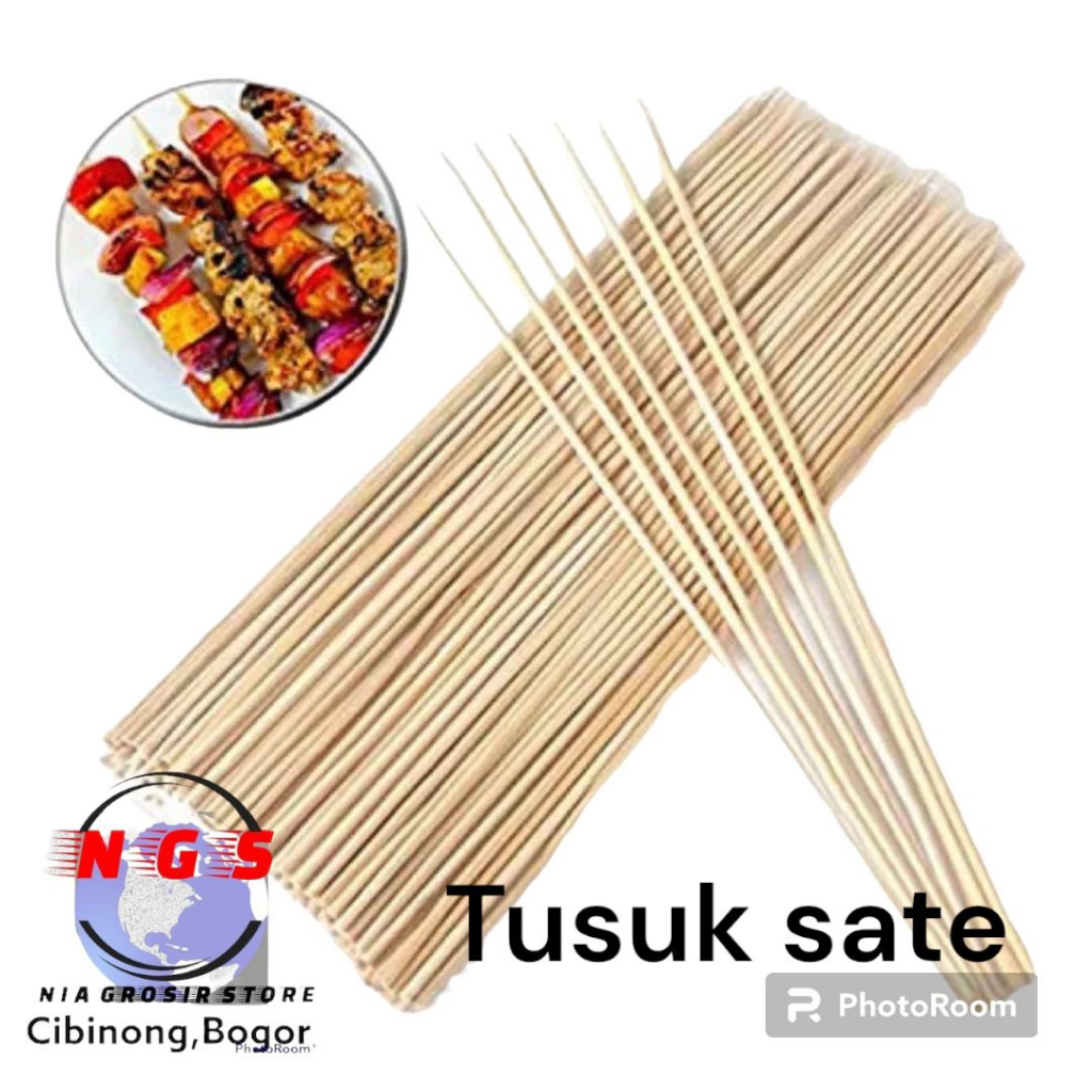 Jual tusuk sate / tusuk sate bambu / stik bucket / tusukan sate isi 50 ...