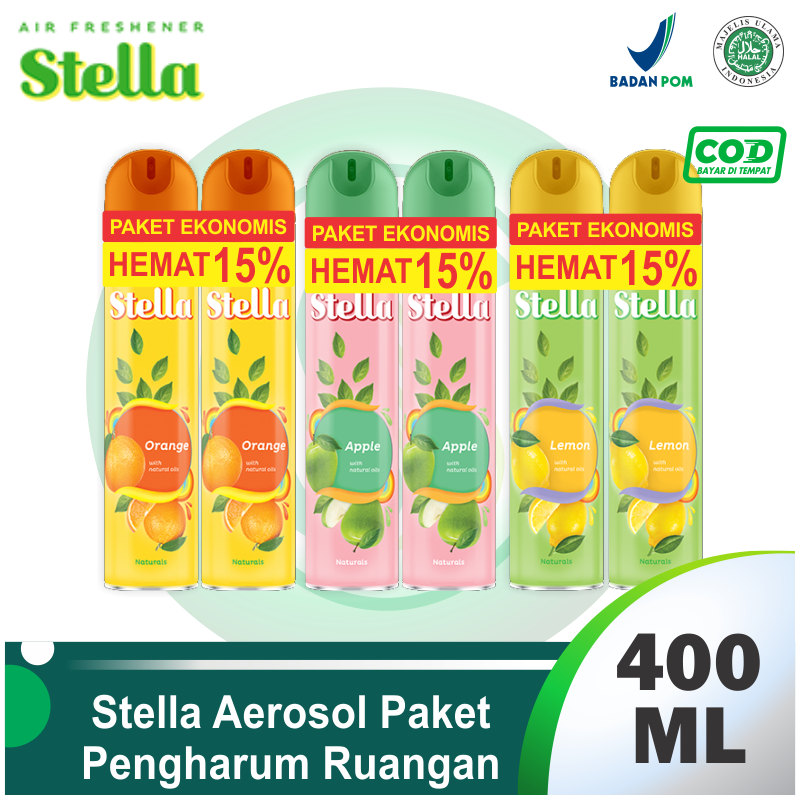 Jual Stella Aerosol Multipack 2x400ml - Pengharum Ruangan | Shopee ...