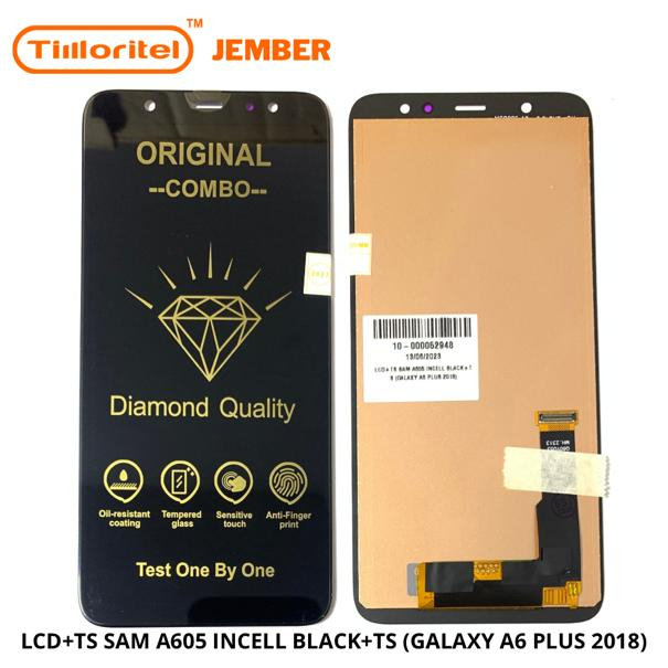 Jual LCD+TS SAM A605 INCELL BLACK+TS (GALAXY A6 PLUS 2018) | Shopee Indonesia