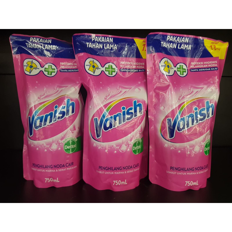 Jual PROMO!! Termurah !! Vanish Cair 750ml Pink Liquid Pouch Refill 750 ...
