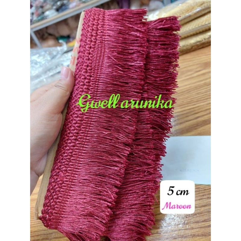 Jual RENDA FASHION / RUMBAI SELENDANG /RUMBAI BAJU TARI / RAWIS ( LEBAR ...