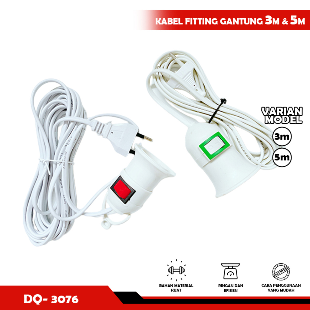 Jual Fitting kabel gantung siap pakai ukuran 3 meter & 5 meter ...