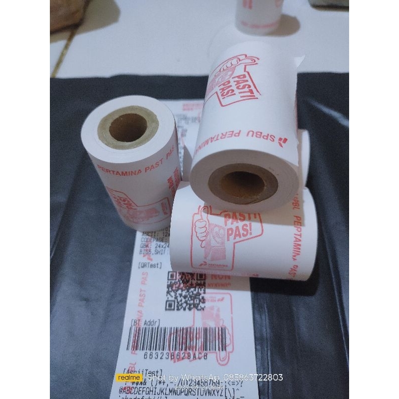 Jual kertas roll/kertas kasir thermal logo SPBU 58x37 ((paket 10 pcs ...