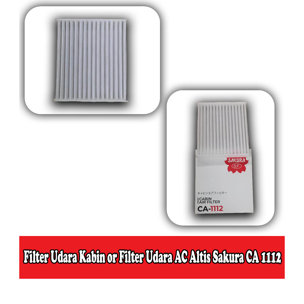 Jual Filter Udara Kabin or Filter Udara AC Innova Sakura CA 1112 53654 ...