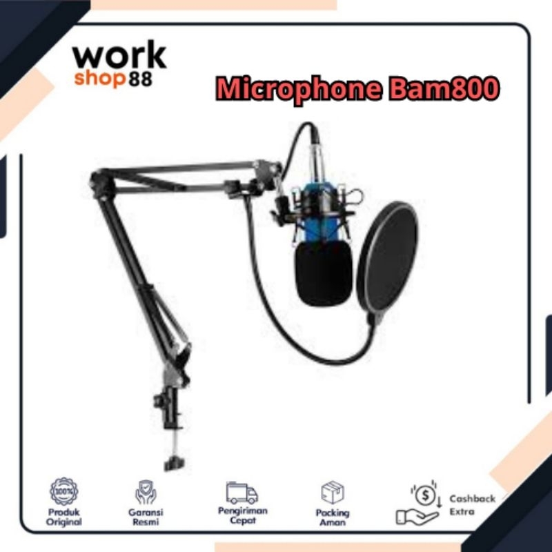 Jual LANE BAM-800 Studio Condenser Microphone Kit (Blue) | Shopee Indonesia